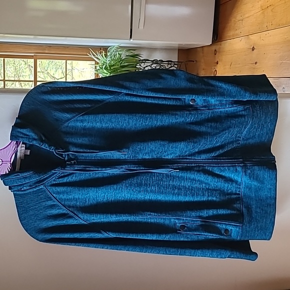 Talbots | Tops | Talbots Size L Teal Full Zip Hoodie | Poshmark